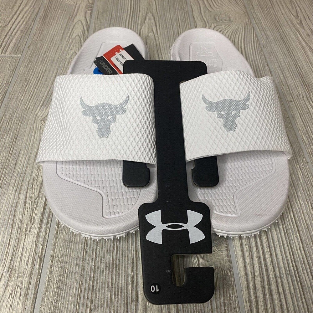 Under Armour Project Rock Logo Slide Sandals Men’s 8 … - Gem